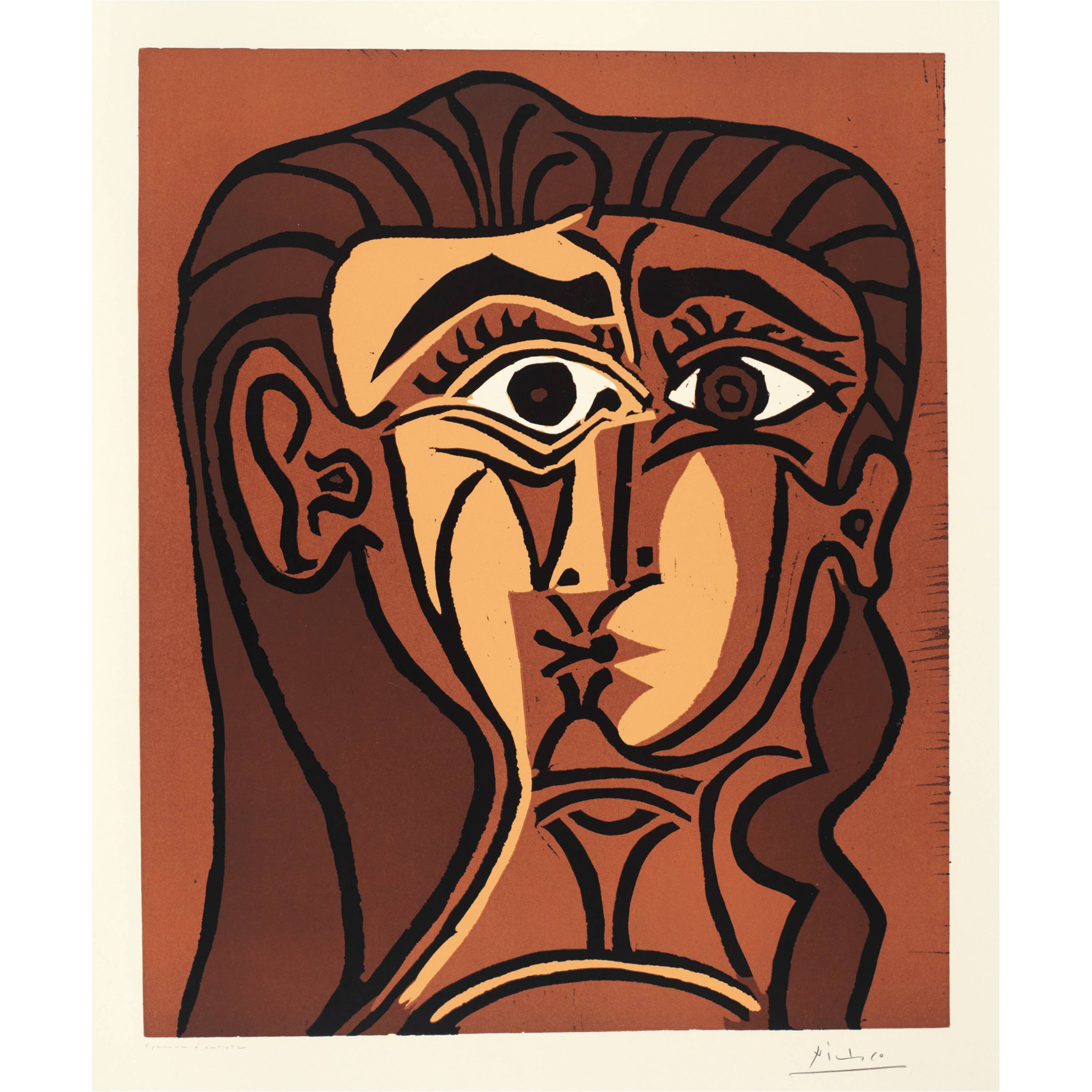 Pablo Picasso : Portrait de Jacqueline de face. II , 15. Januar 1962 | Galerie Kornfeld ...