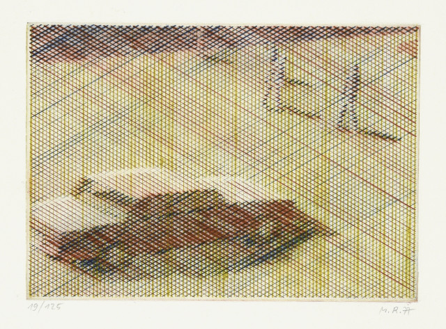 Markus Raetz : Ein Auto und einige Menschen auf der Strasse, 1977 ...