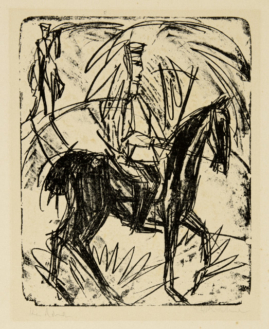 Ernst Ludwig Kirchner : Reitender Artillerist - Meldereiter, 1915 ...