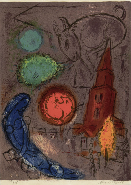 Marc Chagall : St-Germain-des-Prés , 1954 | Galerie Kornfeld Auktionen Bern