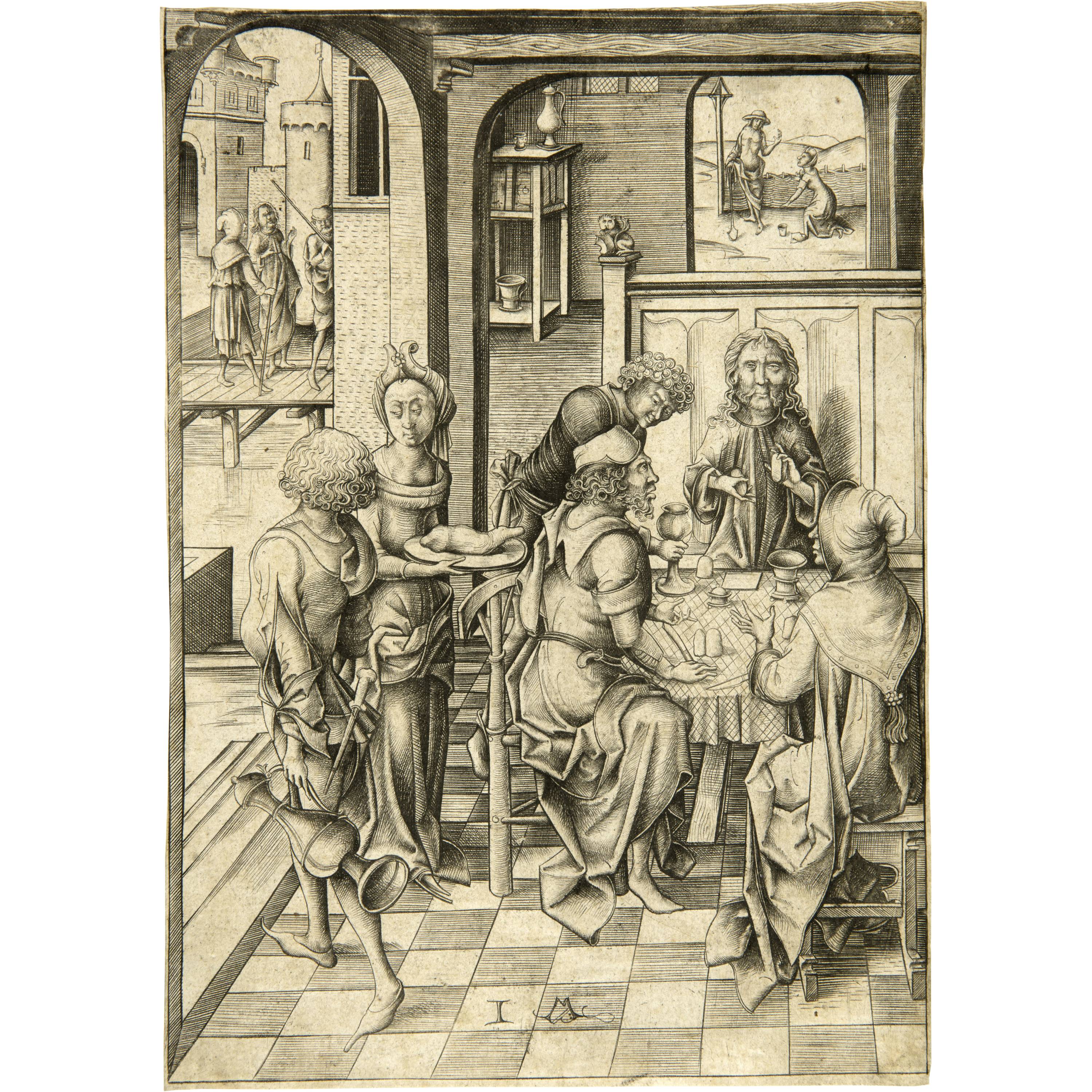 Israhel van Meckenem : Christus in Emmaus , um 1480-1490 | Galerie ...