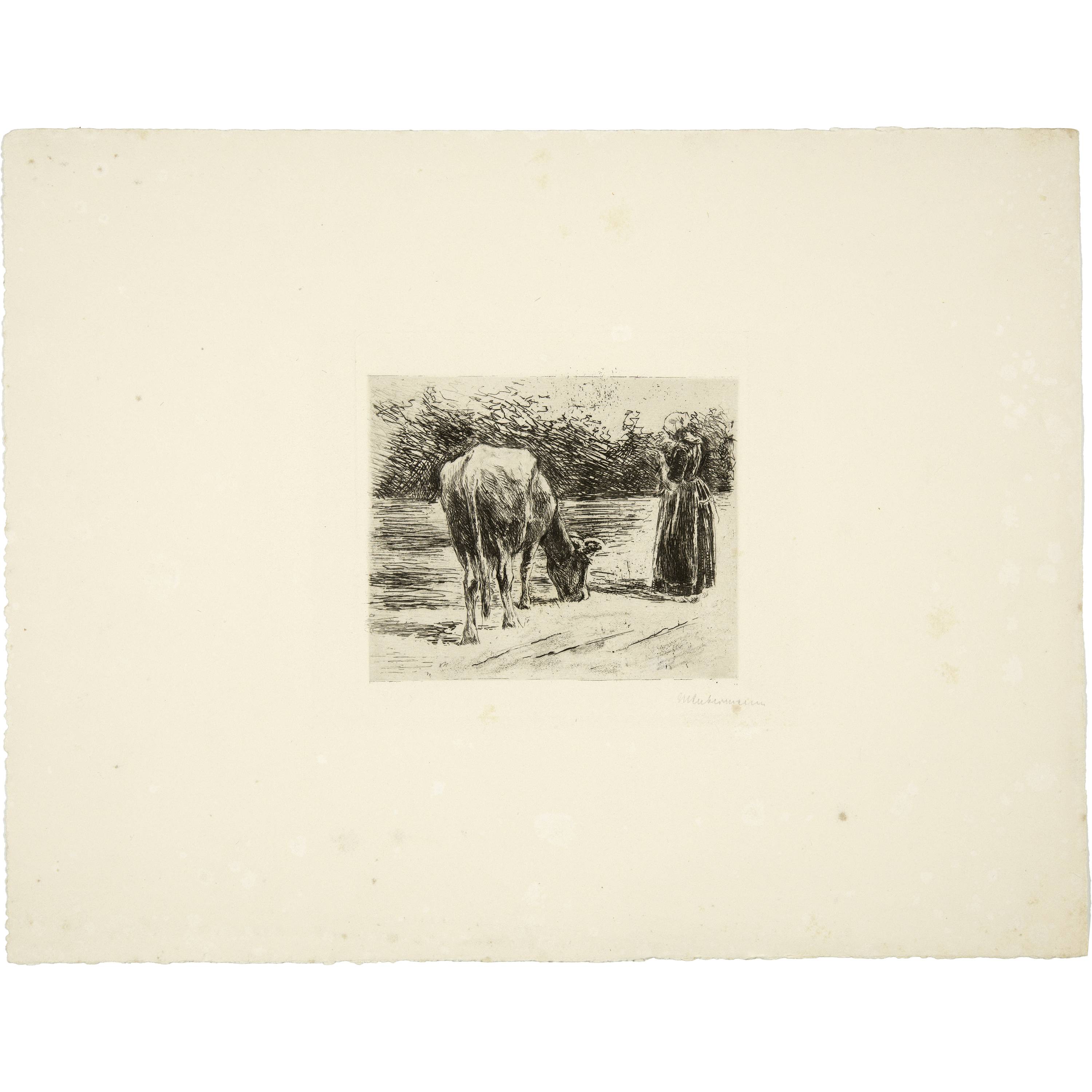 Max Liebermann : Junge Hirtin. - Steigende Pferde. - Reiter ..., 1894, 1910 and 1911 | Galerie ...