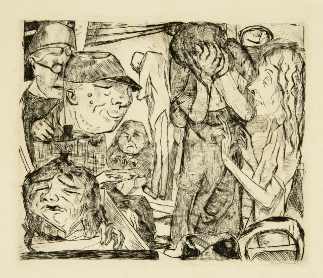 Max Beckmann : Irrenhaus , 1918 | Galerie Kornfeld Auktionen Bern