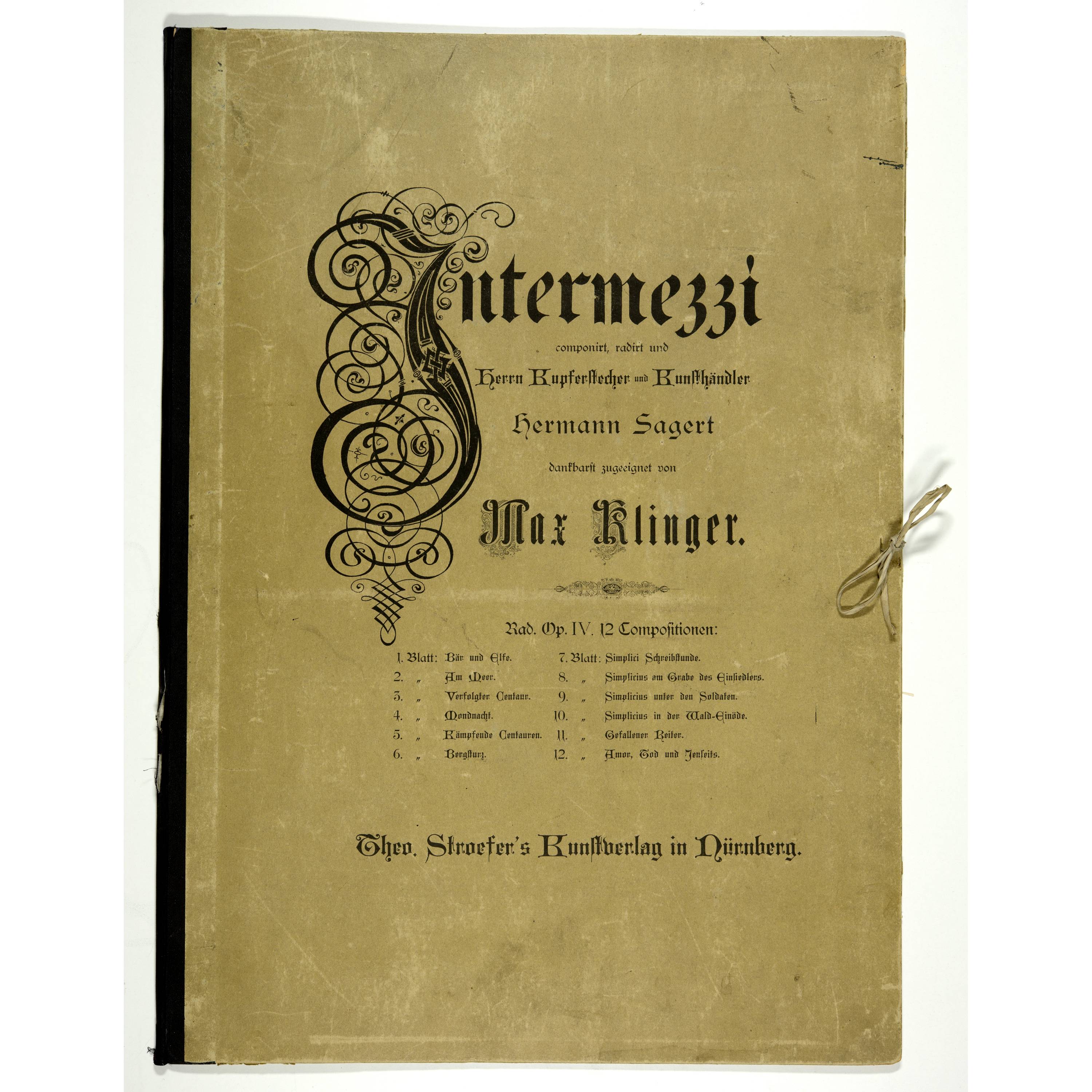 Max Klinger : Intermezzi , 1879-81 | Galerie Kornfeld Auktionen Bern