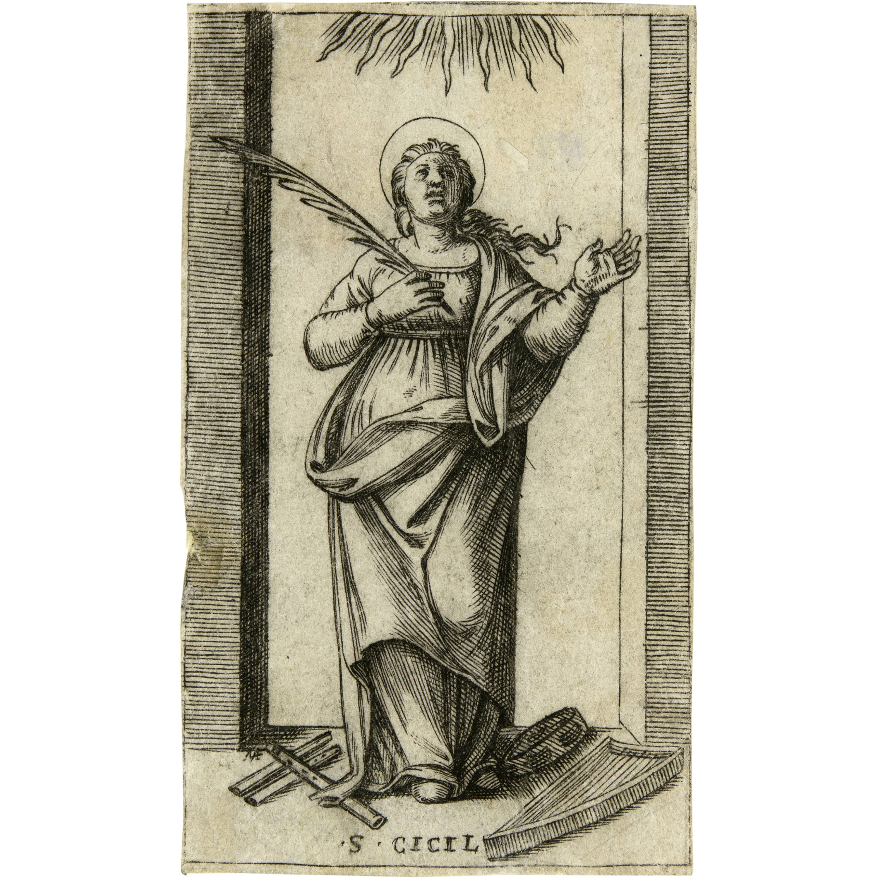 Marc Antonio Raimondi : Die hl. Caecilia. - Die Muse, nach Raphael ...