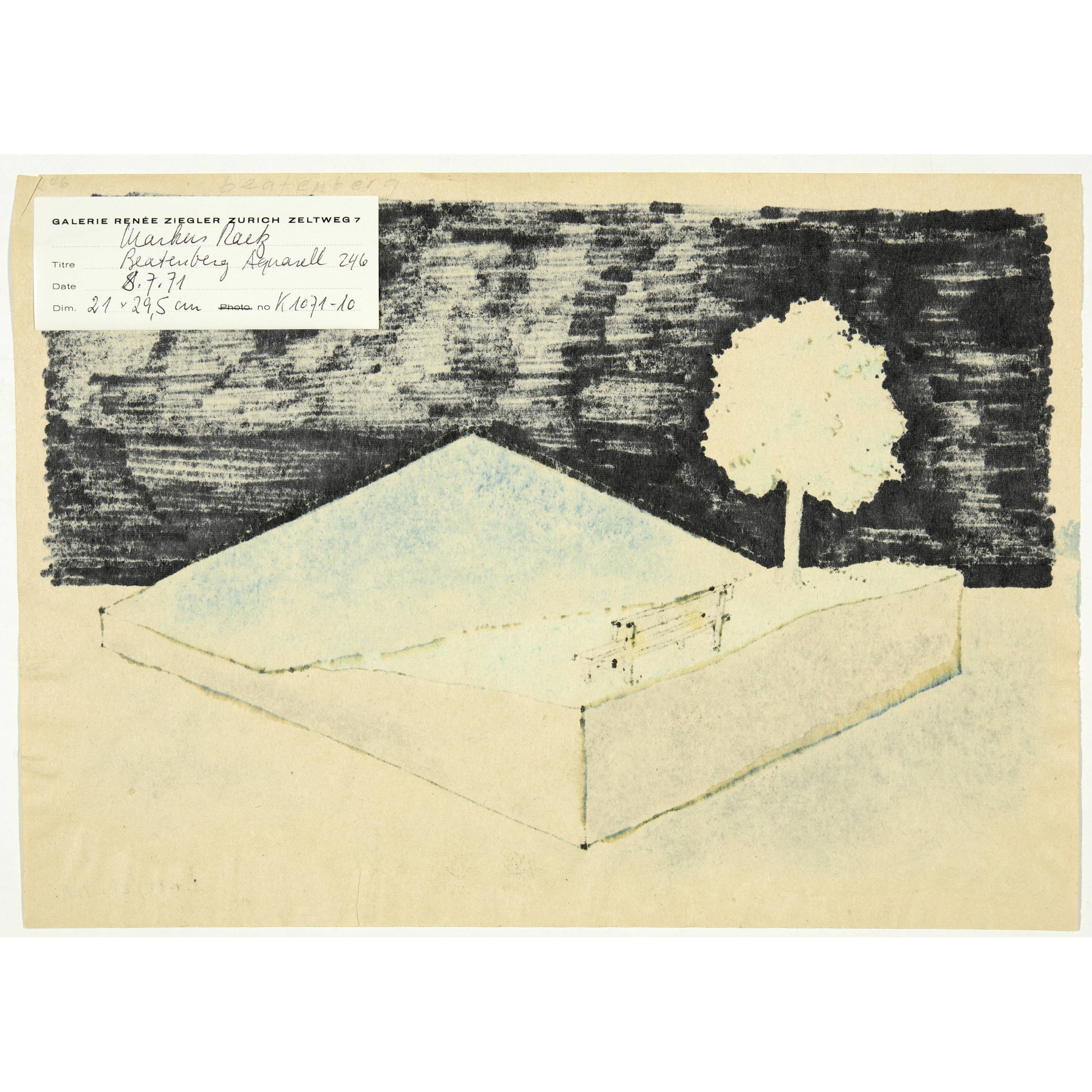 Markus Raetz : Beatenberg, 1971 | Galerie Kornfeld Auktionen Bern