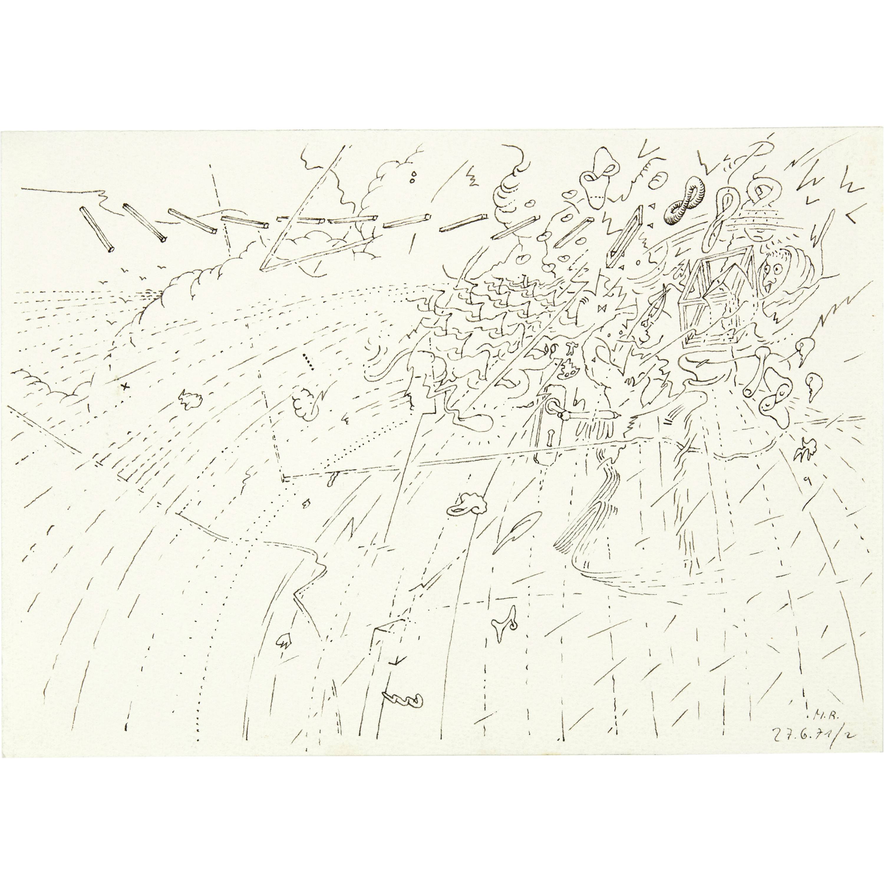 Markus Raetz : Ohne Titel, 27-Jun-71 | Galerie Kornfeld Auktionen Bern