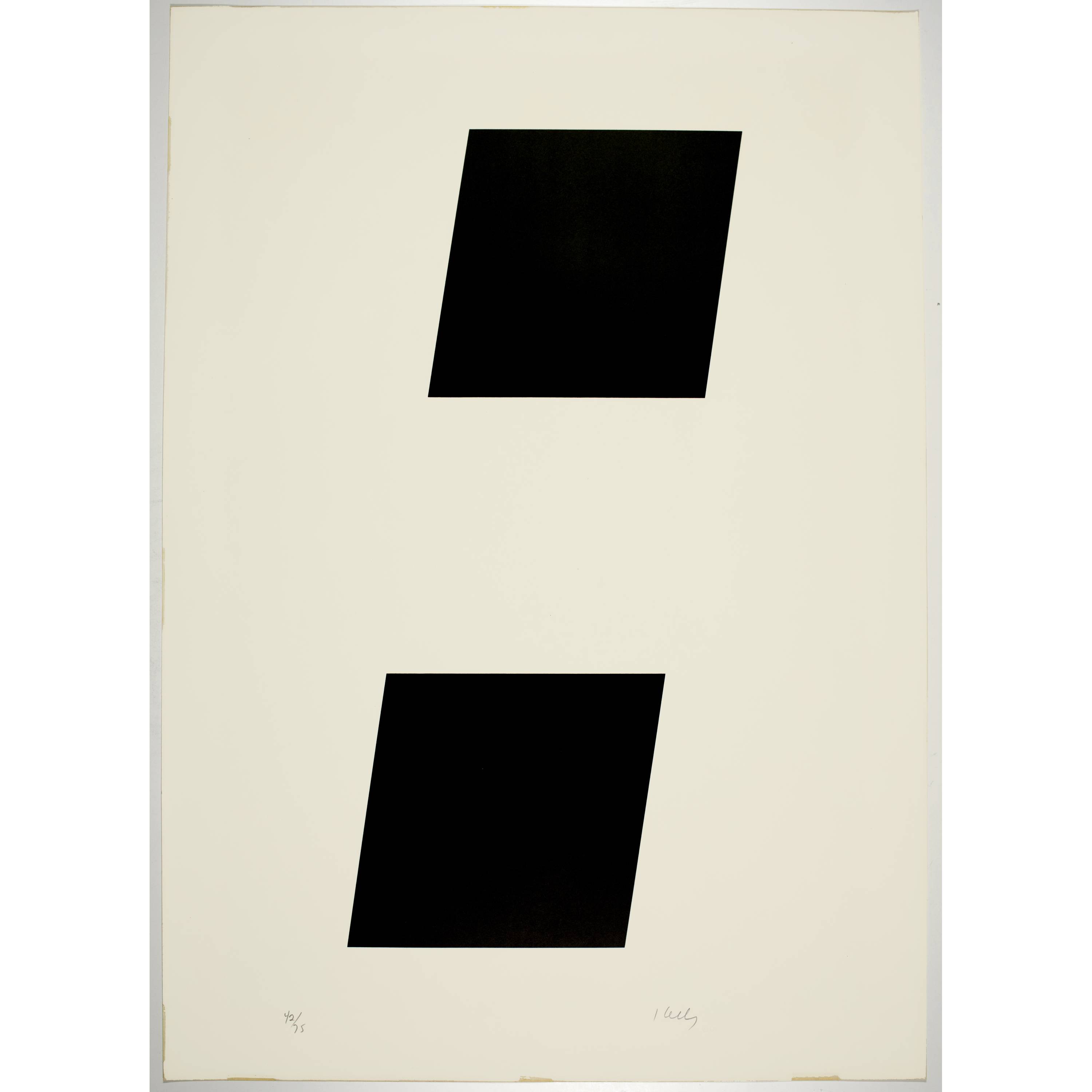 Ellsworth Kelly : Black/White/Black, 1970 | Galerie Kornfeld Auktionen Bern