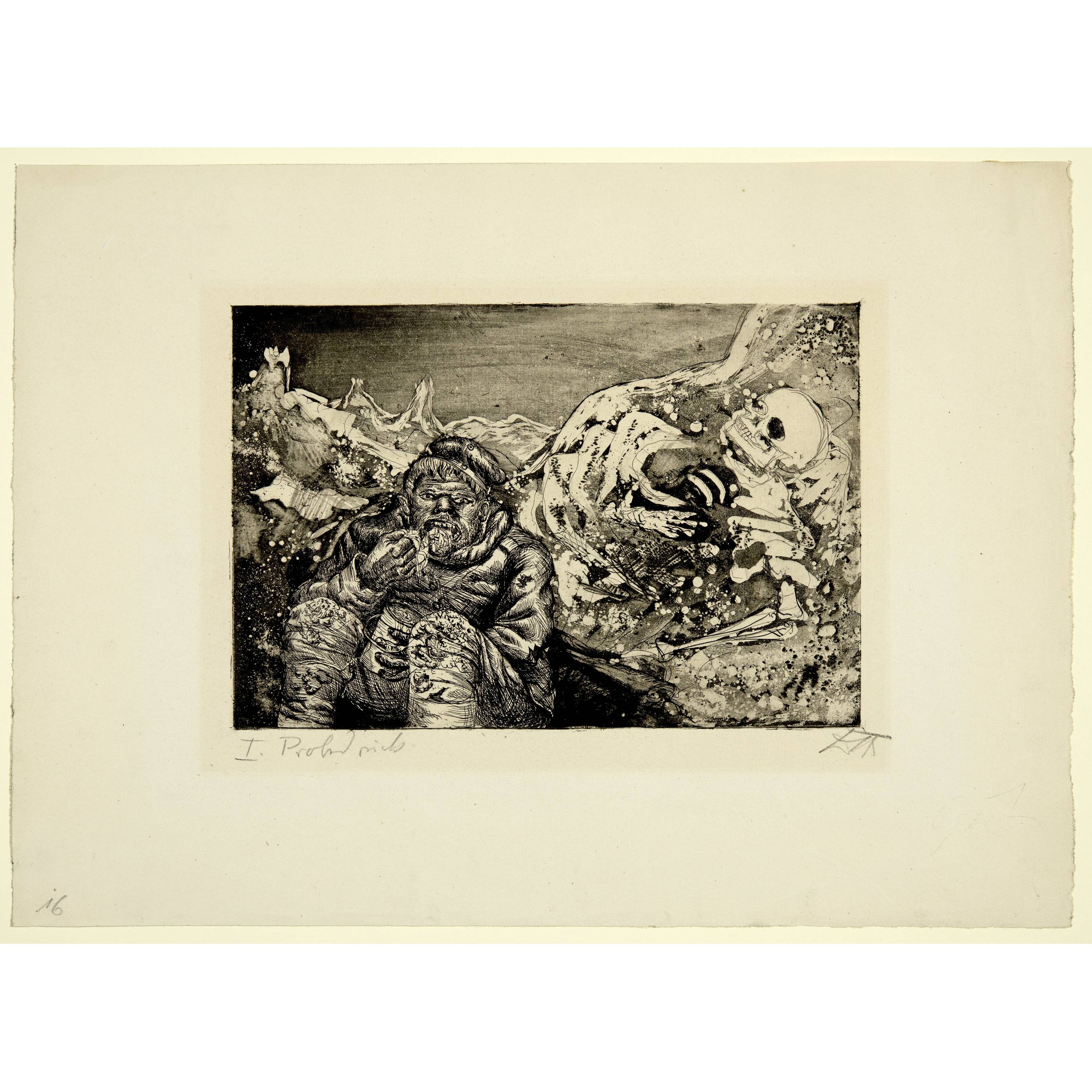 Otto Dix : Mahlzeit in der Sappe (Lorettohöhe), 1924 | Galerie Kornfeld ...