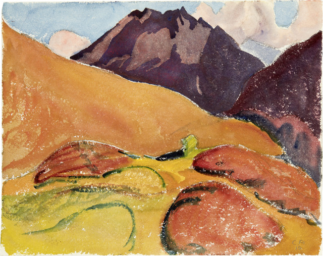 Cuno Amiet : Berglandschaft mit Piz Lagrev, 1910 | Galerie Kornfeld ...
