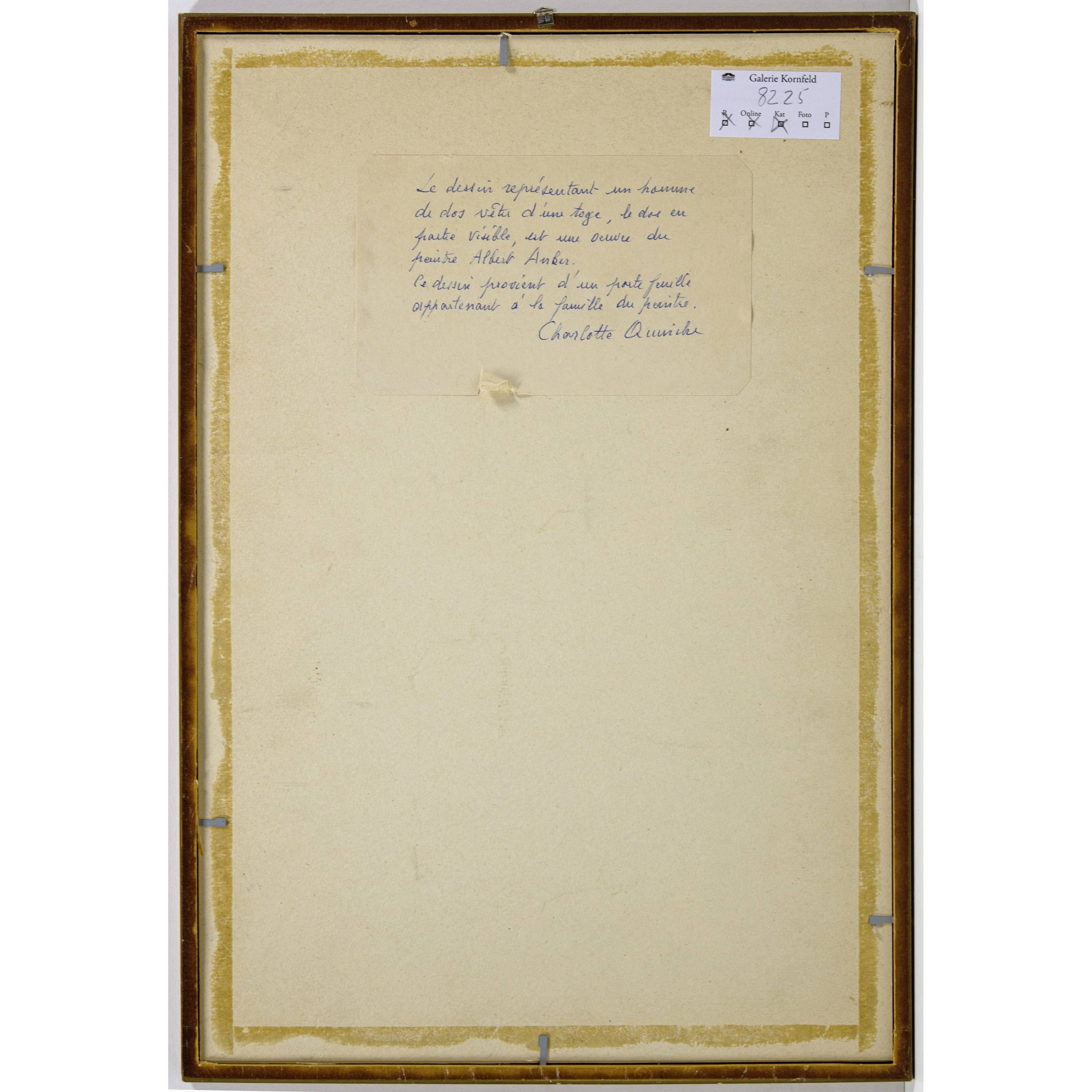 Albert Anker : Mann mit Toga, Um 1864 | Galerie Kornfeld Auktionen Bern