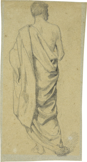 Albert Anker : Mann mit Toga , Um 1864 | Galerie Kornfeld Auktionen Bern