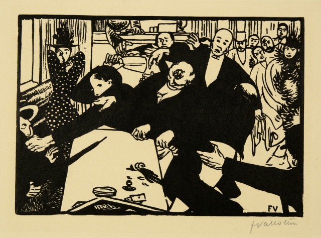 Félix Vallotton : La rixe ou la scène au café , 1892 | Galerie Kornfeld ...
