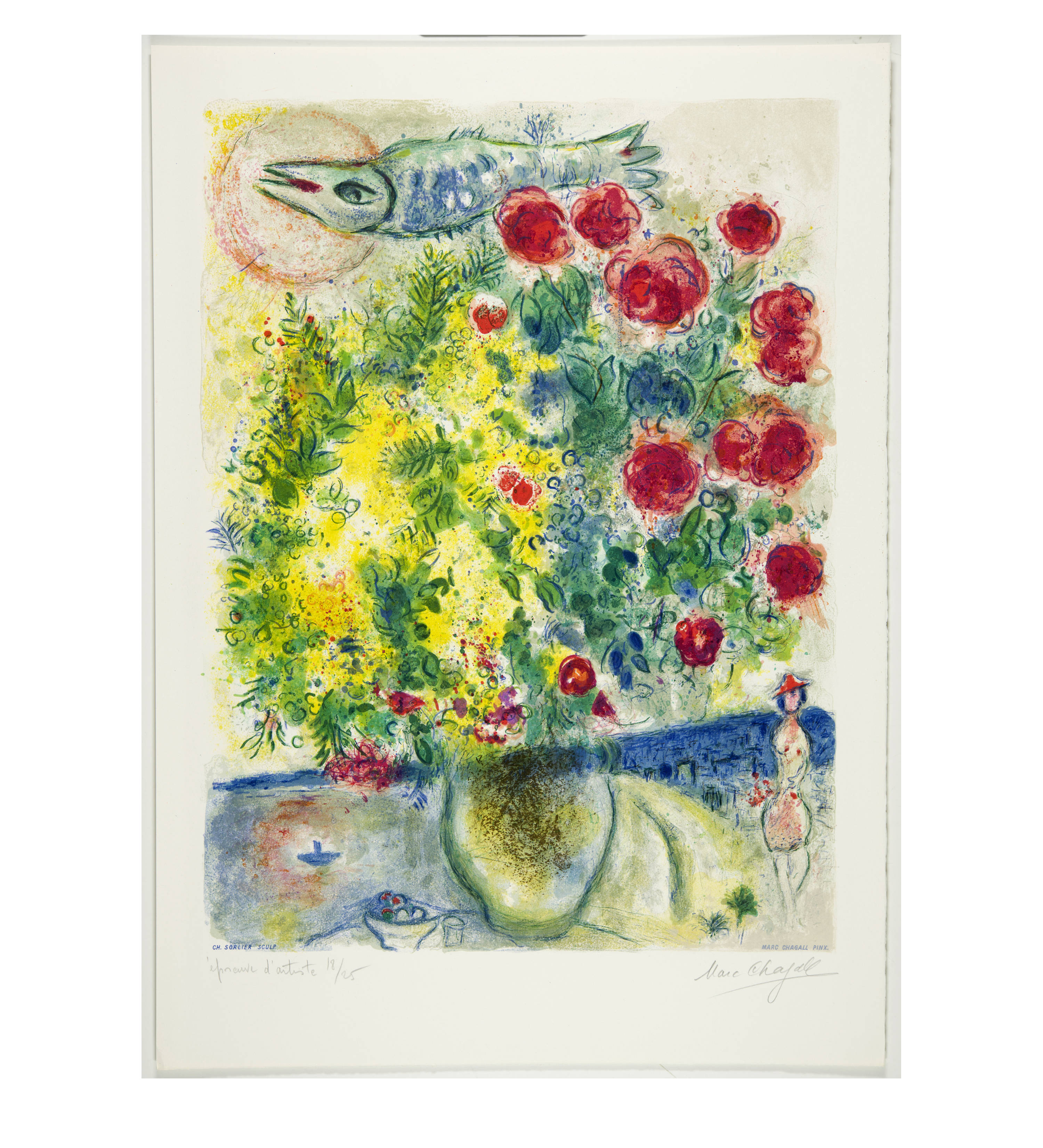Marc Chagall : Roses et mimosas, 1967 | Galerie Kornfeld Auktionen Bern