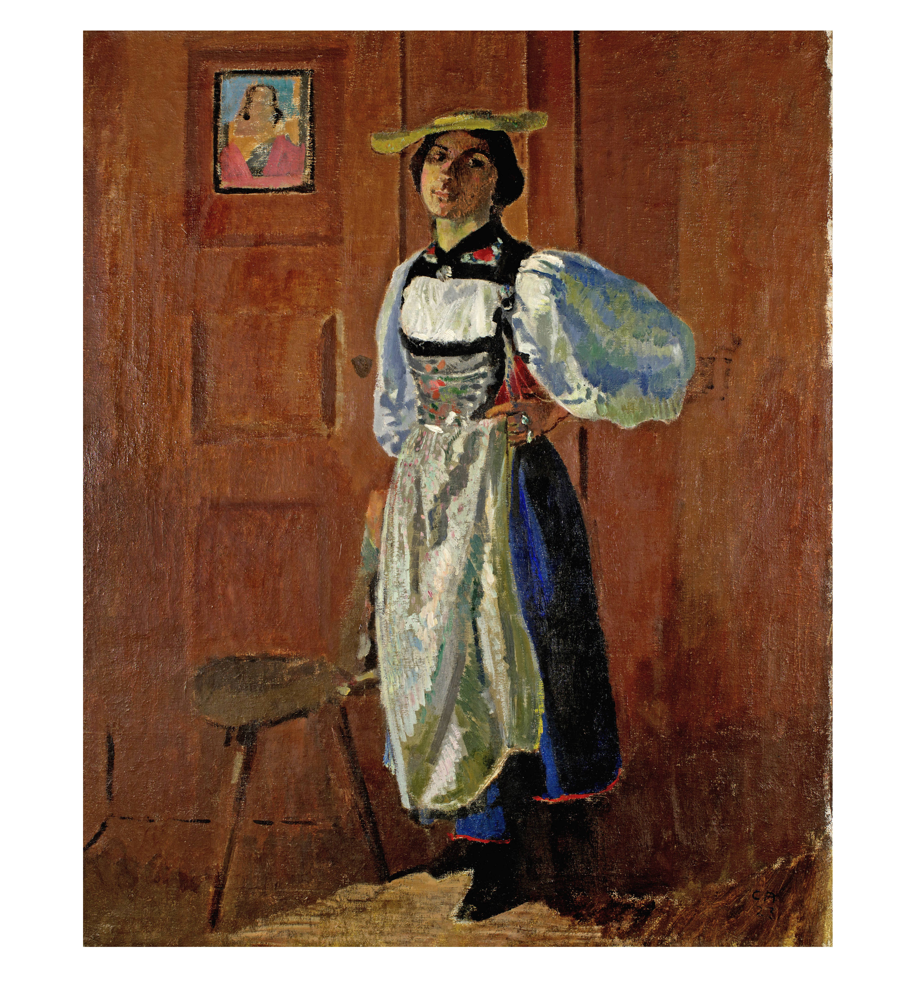 Cuno Amiet : Greti Amiet als Trachtenmädchen, 1923 | Galerie Kornfeld ...
