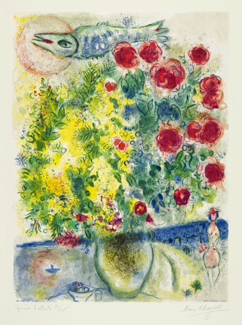 Marc Chagall : Roses et mimosas, 1967 | Galerie Kornfeld Auktionen Bern