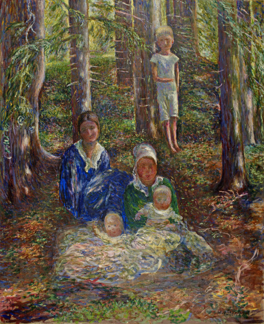 Hermann Huber : Familienbild , 1920 | Galerie Kornfeld Auktionen Bern