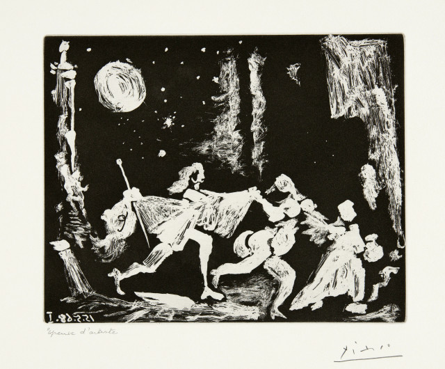 Pablo Picasso : La Célestine et sa créature entraînent le ..., Mougins ...