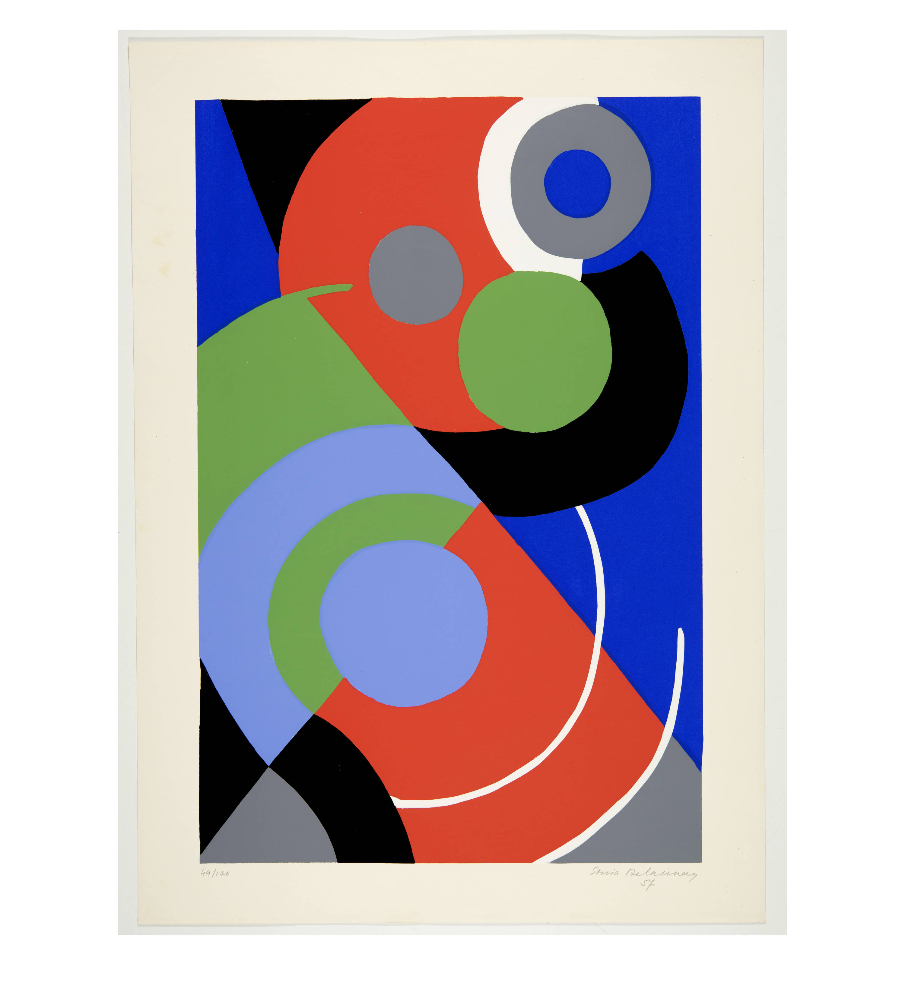 Sonia Delaunay-Terk : Ohne Titel, 1957 | Galerie Kornfeld Auktionen Bern