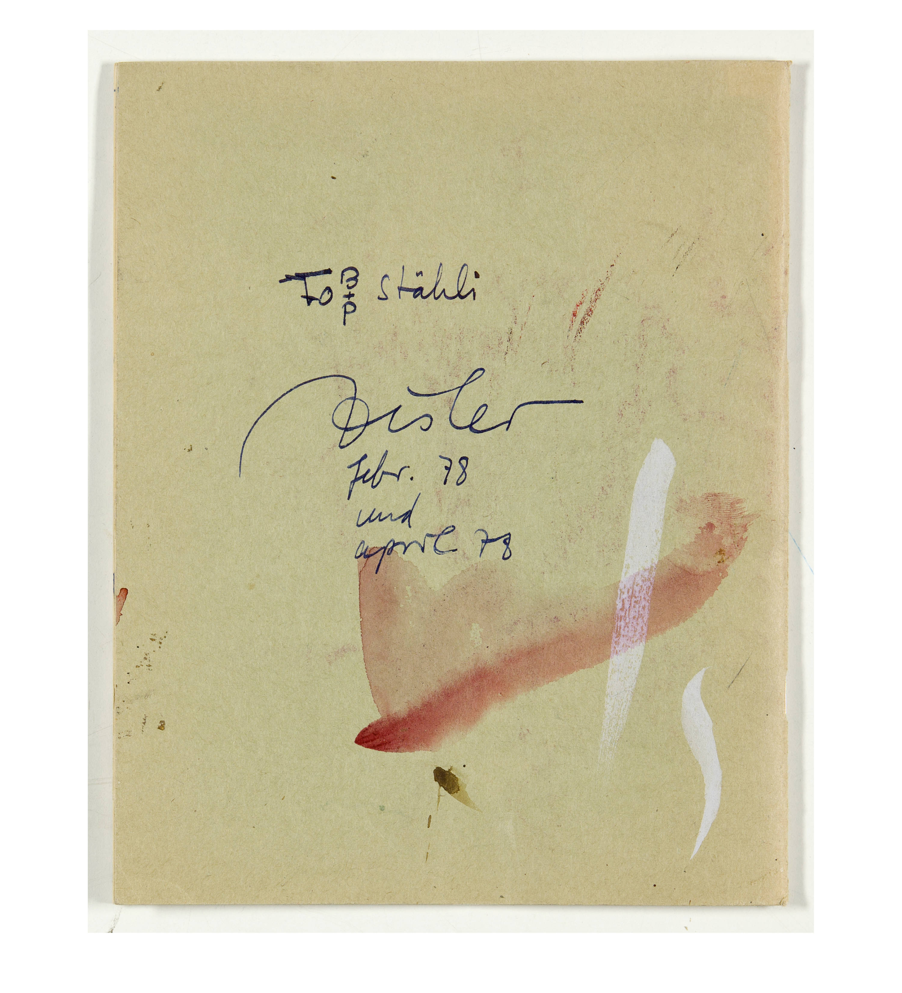 Martin Disler : Skizzenbuch 1978, 1978 | Galerie Kornfeld Auktionen Bern