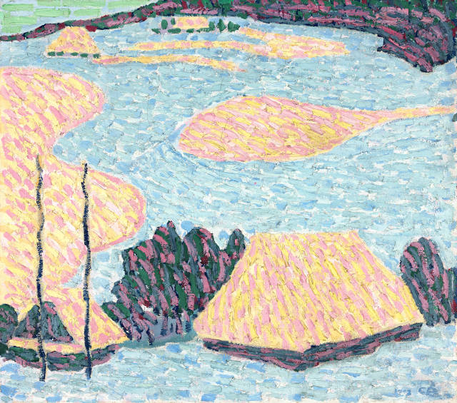 Cuno Amiet : Abendsonne im Winter, 1907 | Galerie Kornfeld Auktionen Bern