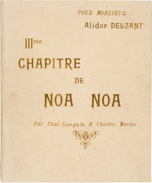 Paul Gauguin : Pour Monsieur Alidor Delzant. IIIme Chapitre ..., 1897 ...
