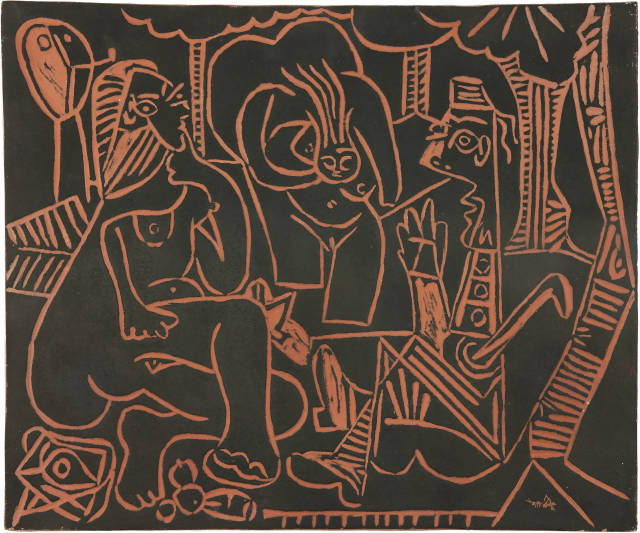 Pablo Picasso : Le déjeuner sur l'herbe , 1964 | Galerie Kornfeld ...