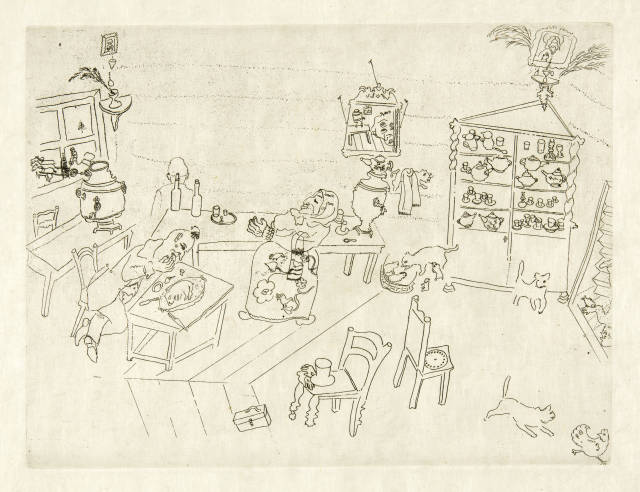 Marc Chagall : 26 Blatt aus Les Âmes mortes, 1923-1927, erschienen 1948 ...