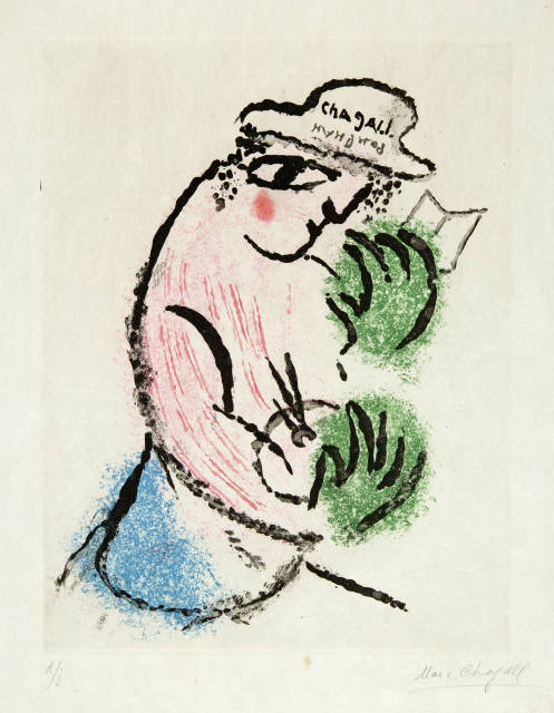 Marc Chagall : Blatt 1 aus De mauvais Sujets, 1958 | Galerie Kornfeld ...