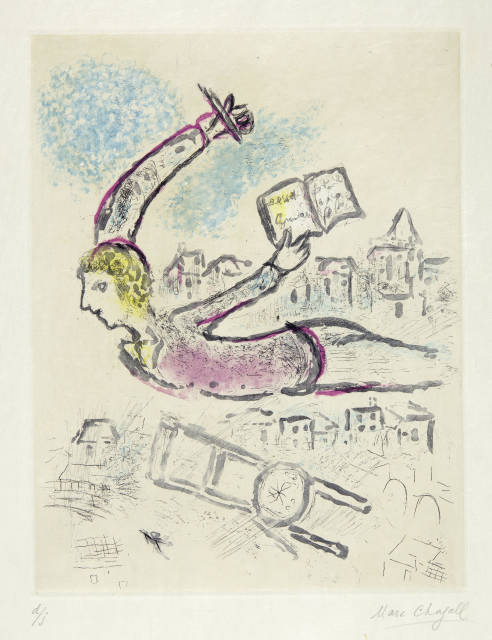 Marc Chagall : Blatt 2 aus "De mauvais Sujets", 1958 | Galerie Kornfeld ...
