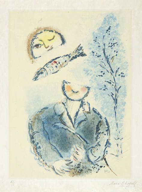 Marc Chagall : Blatt 6 aus De mauvais Sujets , 1958 | Galerie Kornfeld ...