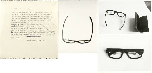 Daniel Spoerri : Projekt: Schwarze Brille , 1960-1961 | Galerie ...