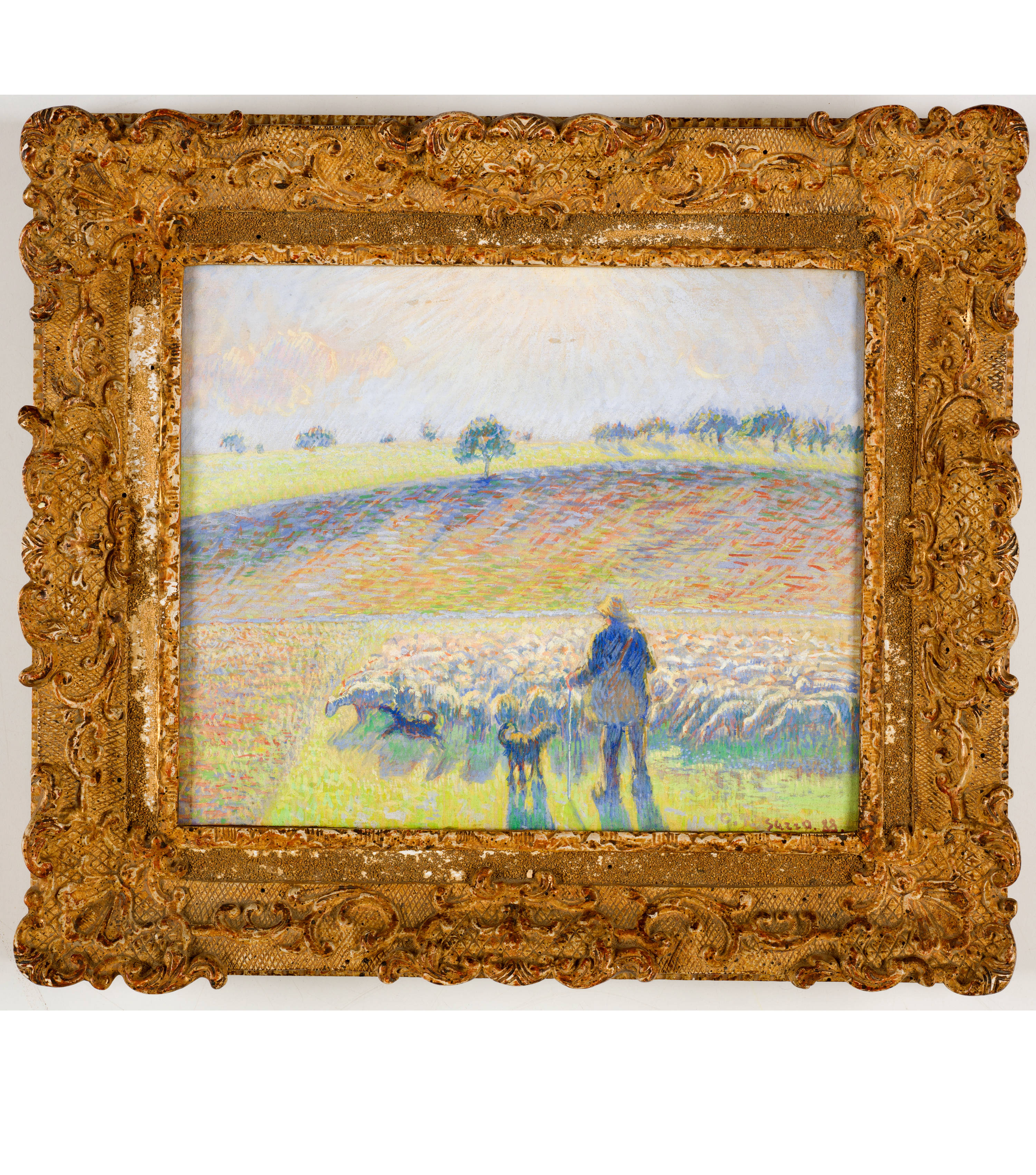Camille Pissarro : Berger avec moutons, 1888 | Galerie Kornfeld ...