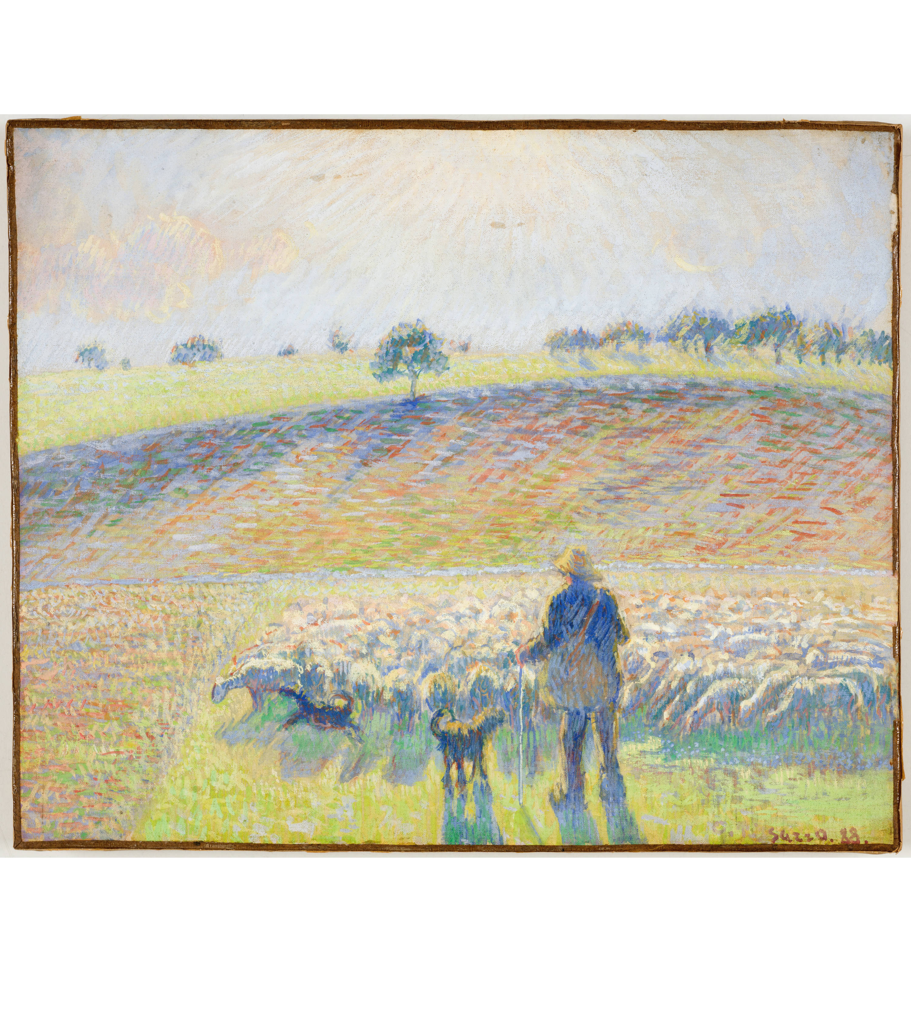 Camille Pissarro : Berger avec moutons, 1888 | Galerie Kornfeld ...