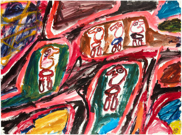 Jean Dubuffet : Site avec 5 personnages, 8. August 1981 | Galerie ...