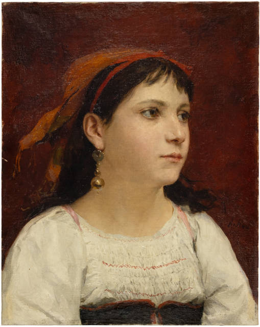 Albert Anker : Bildnis eines italienischen Mädchens, 1887 | Galerie ...