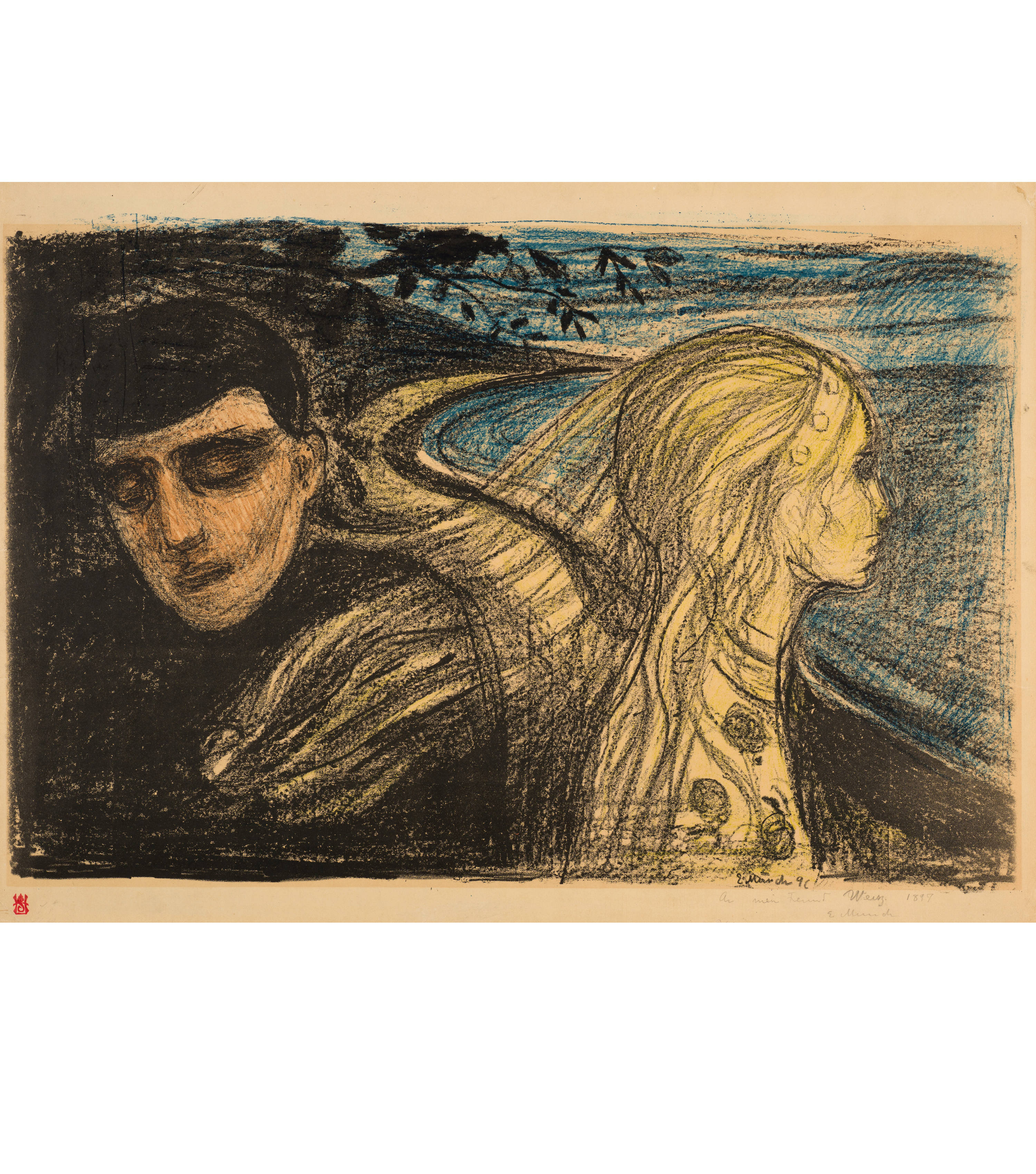 Edvard Munch : Loslösung II - Separation II, 1896 | Galerie Kornfeld ...