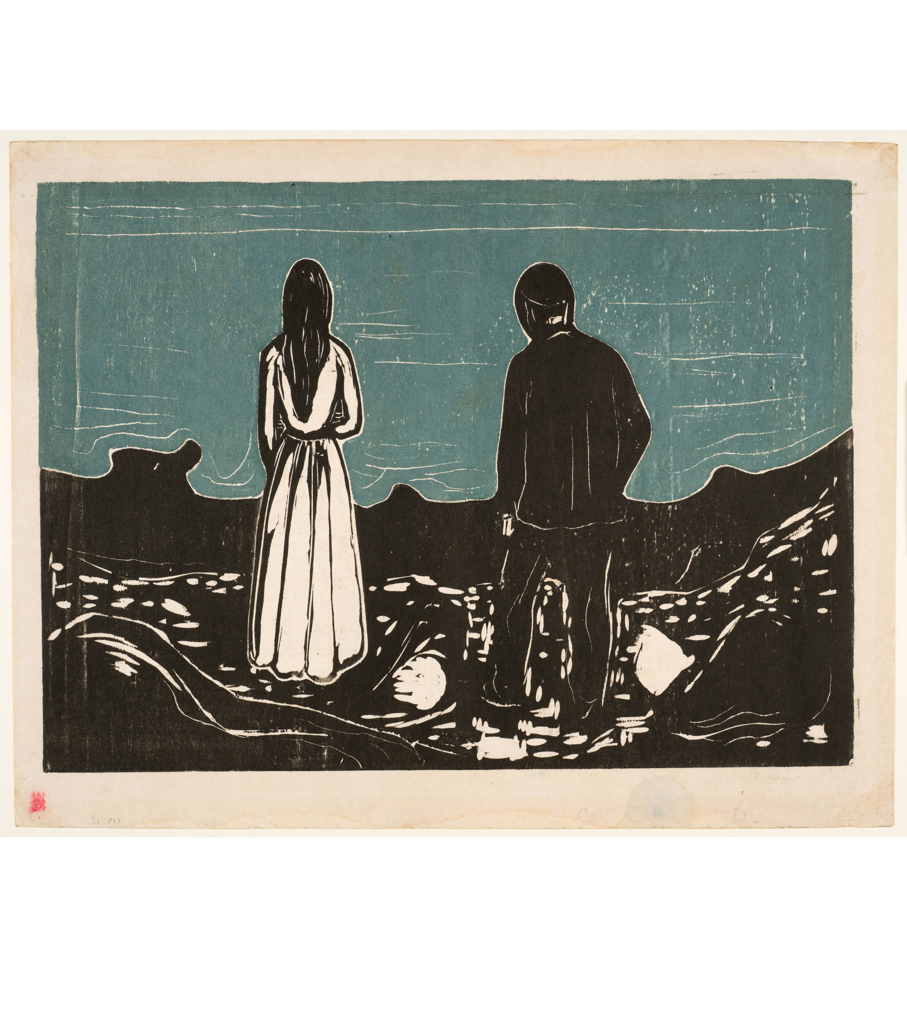 Edvard Munch : Zwei Menschen. Die Einsamen - Two Human ..., 1899 ...
