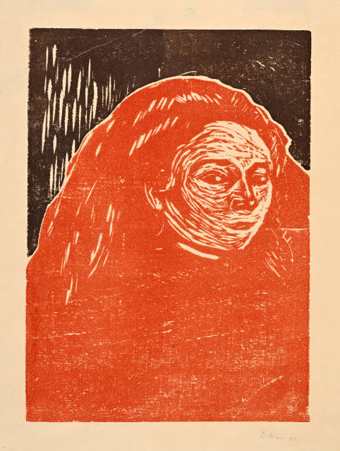 Edvard Munch : Frauenkopf - Woman's Head, 1899 | Galerie Kornfeld ...