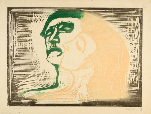 Edvard Munch : Kopf bei Kopf - Head by Head, 1905 | Galerie Kornfeld ...