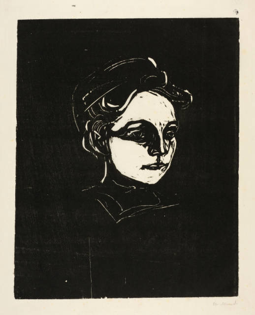 Edvard Munch : Frauenkopf - Head of a Woman, 1905 | Galerie Kornfeld ...